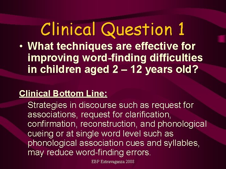 Cracking Into Language Paediatric Language EBP Group Leader