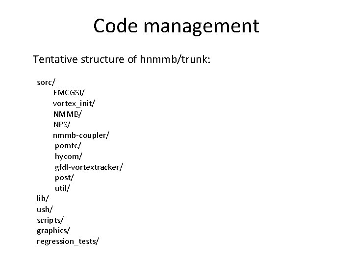 EMC hurricaneNMMB HNMMB development plan Targets 2015 continue