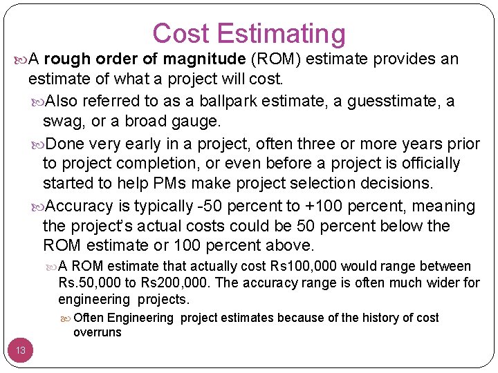 Project Cost Management Enggineering Project cost Management Learning
