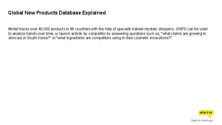 How to Guide GNPD Best practices in searching
