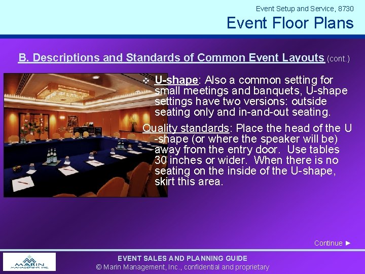 Event Setup and Service 8730 Event Floor Plans