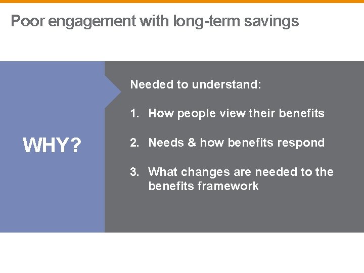 WHAT DO OUR MEMBERS WANT Poor engagement with
