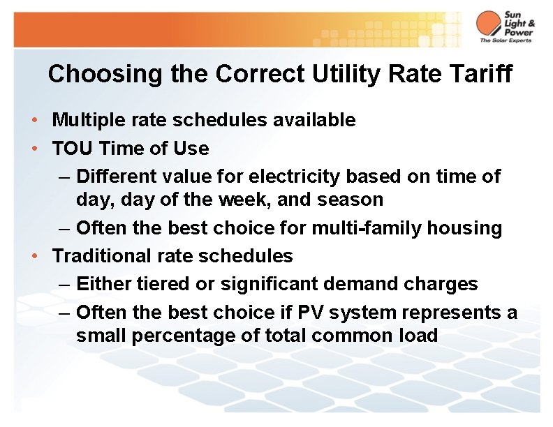 Solar Energy for Affordable Housing Presented by Eric