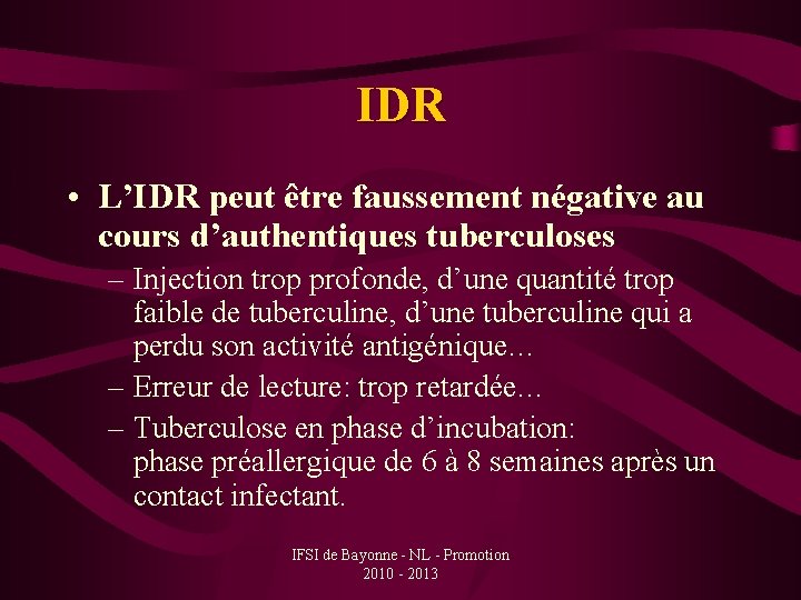 EXAMENS BIOLOGIQUES ET BACTERIOLOGIQUES DE DETECTION DUN AGENT