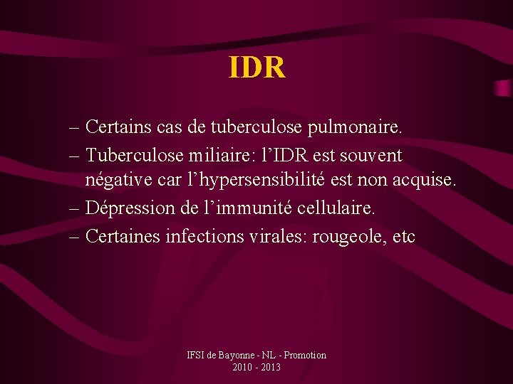 EXAMENS BIOLOGIQUES ET BACTERIOLOGIQUES DE DETECTION DUN AGENT