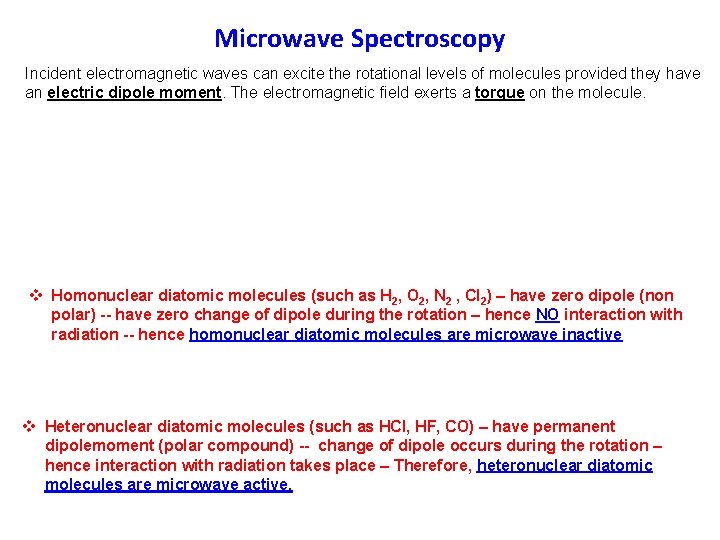 Microwave Spectroscopy or Rotational Spectroscopy PHYSICAL Chemistry Course