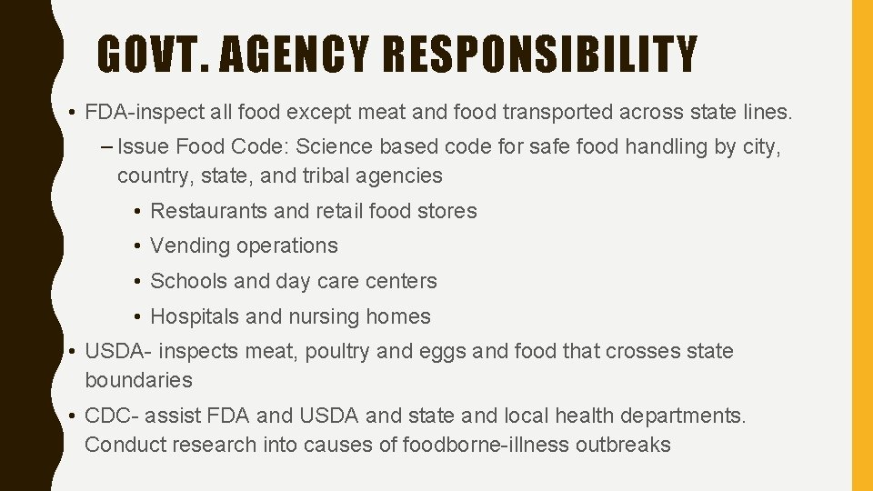 SERVSAFE CHAPTER 1 PROVIDING SAFE FOOD 7 TH