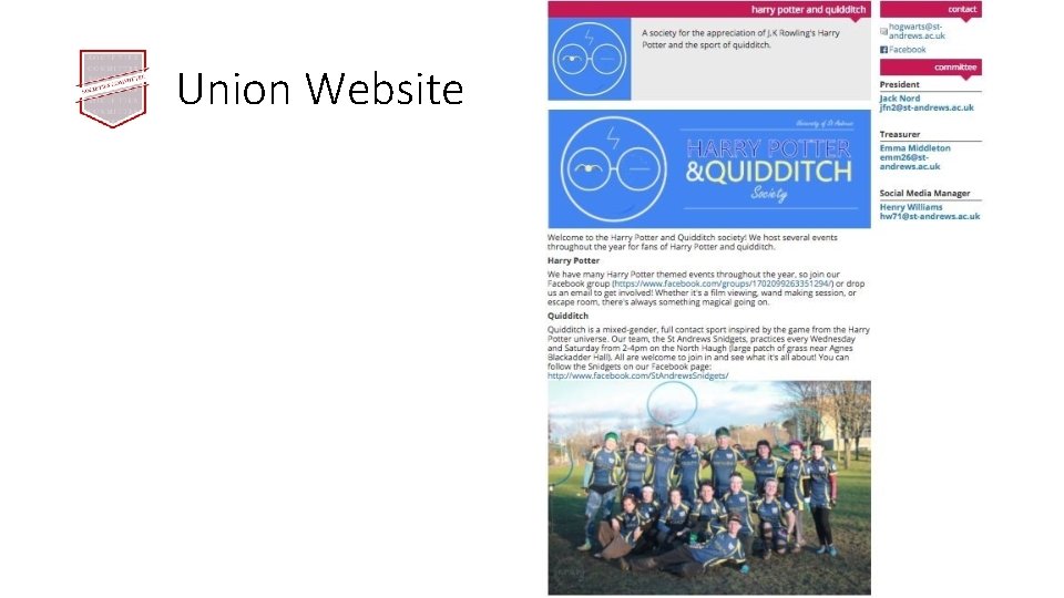 University of St Andrews Students Association SSC Societies