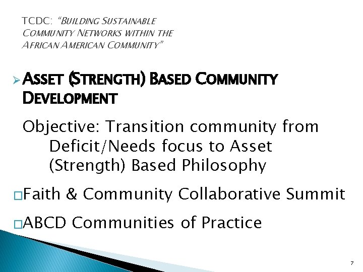 Building Sustainable Community Networks within the Arizona African