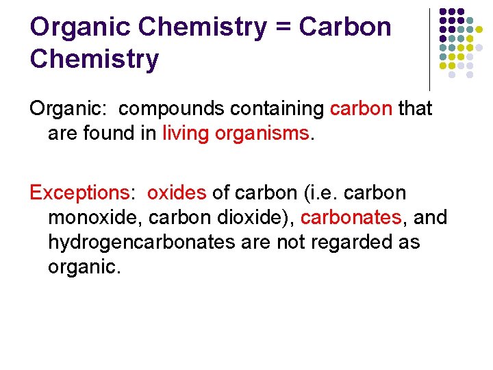Organic Chemistry Chapter 4 Carbon Chemistry Organic Chemistry