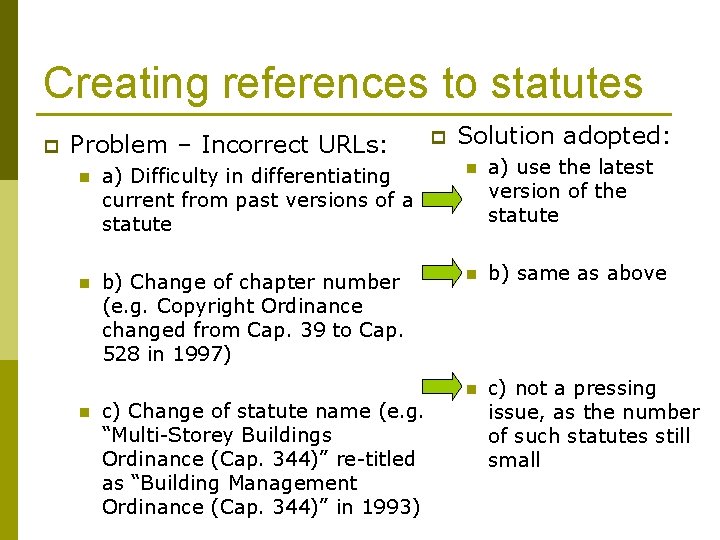 CrossReferencing for Bilingual Electronic Legal Documents The Experience