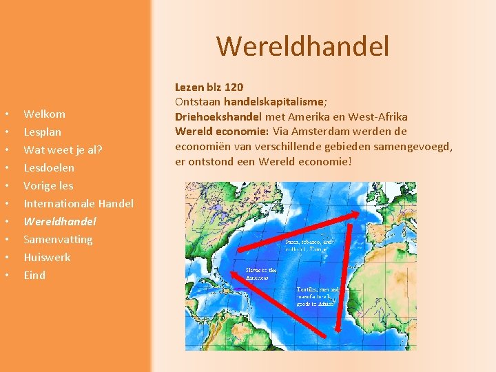 Internationale Handel Lesplan Welkom Lesplan Wat weet je