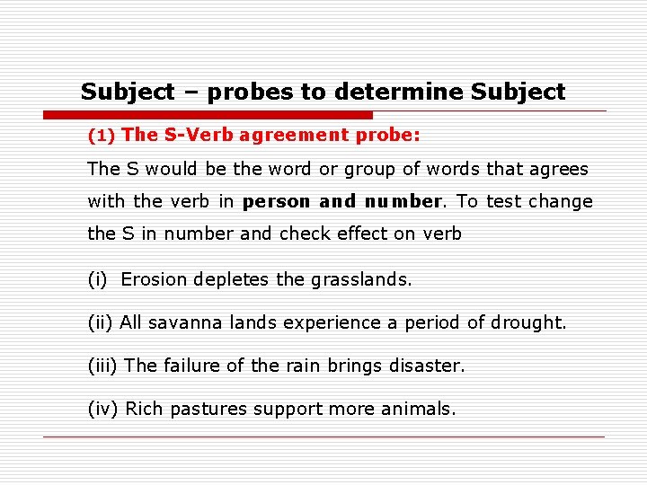 STRUCTURE OF THE CLAUSE UNIT 1 Topics covered