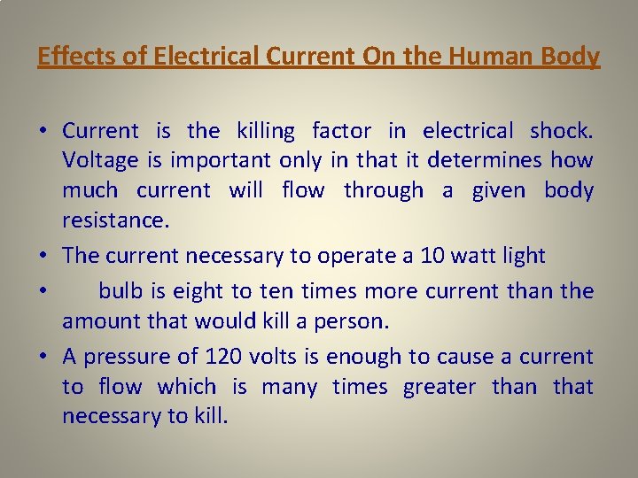 Electrical safety at work place Presented by P