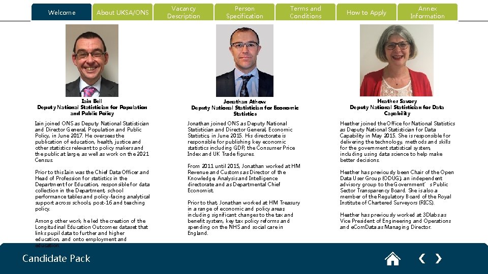 Assistant Private Secretary to the National Statistician Population