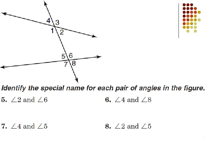 Lines and Angles Geometry Chapter 3 Section 1