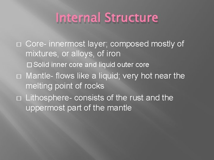 BASICS OF PLATE TECTONICS Review of Density Density