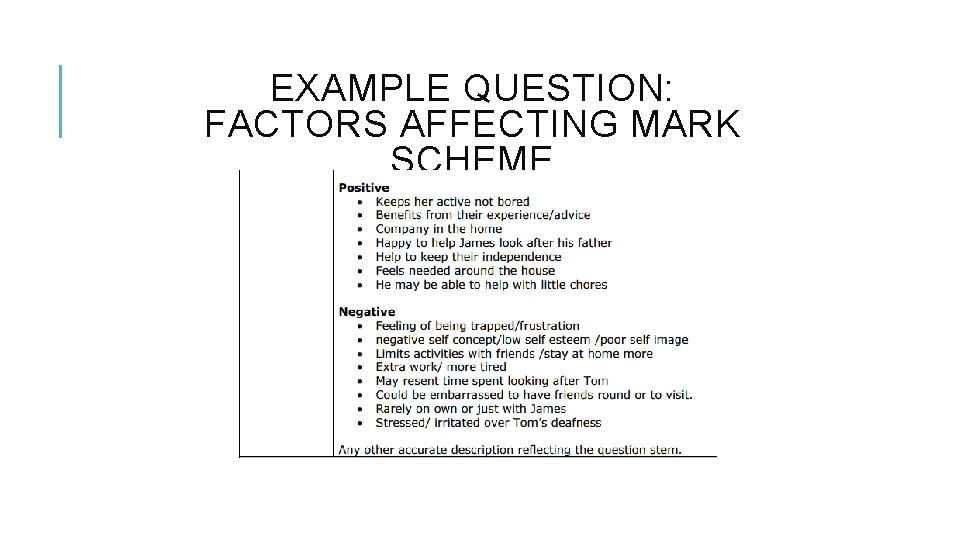 HEALTH AND SOCIAL REVISION PAST EXAM QUESTIONS EXAMPLE
