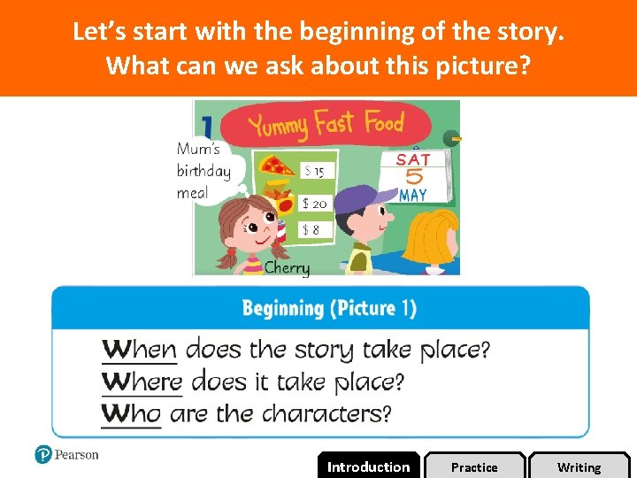 Writing a picture story about a fast food