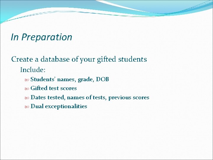 Monitoring Progress in the Gifted Cluster Grouping Model