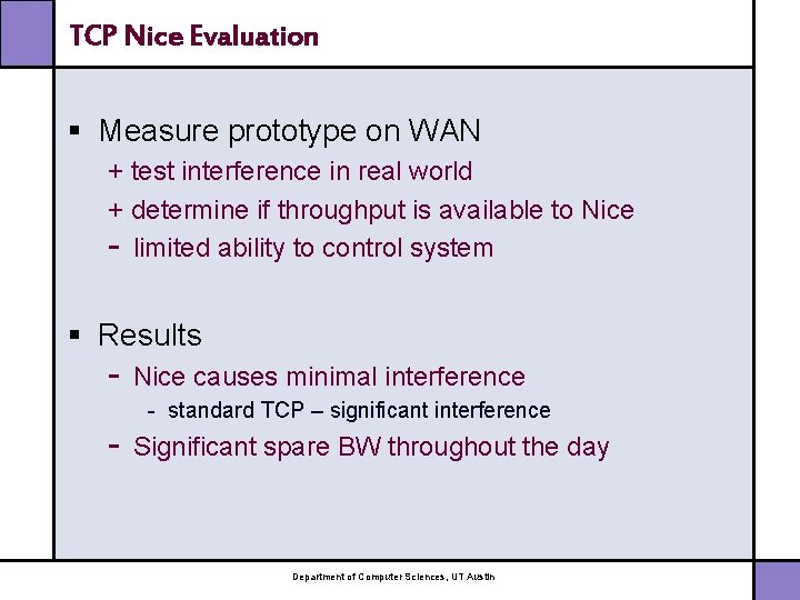 TCP Nice A Mechanism for Background Transfers Arun