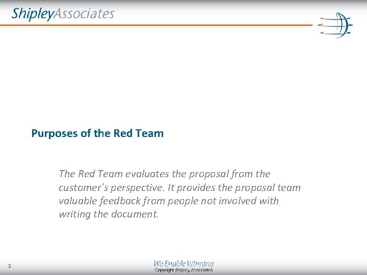 Proposal Name Red Team Debriefing Presented by Red