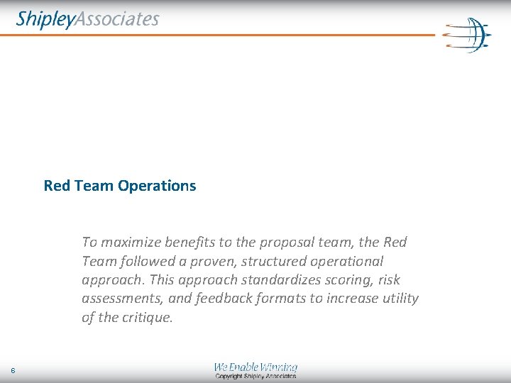 Proposal Name Red Team Debriefing Presented by Red