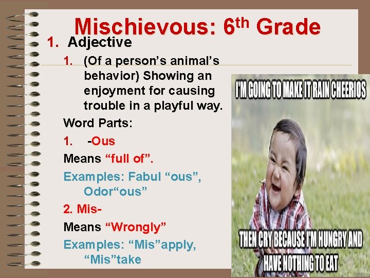 Cornell Notes Vocabulary Check for Three Ms Wile