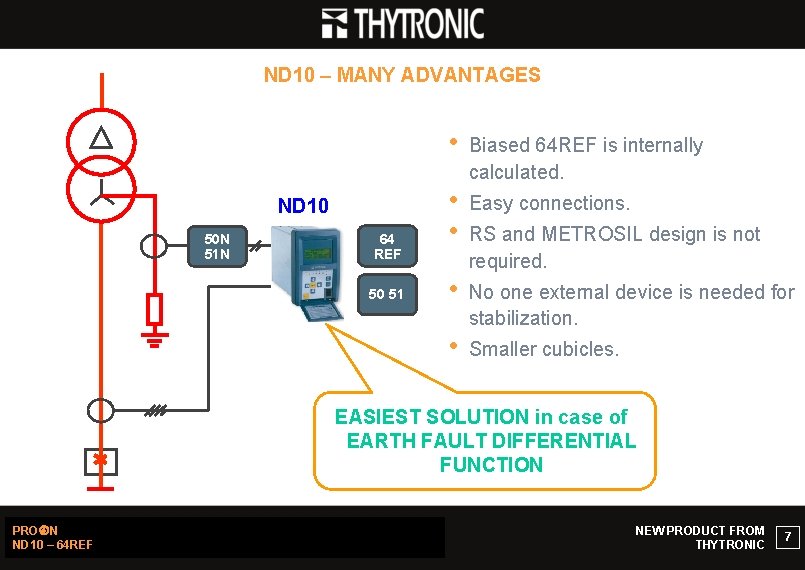 ND 10 LOW IMPEDANCE RESTRICTED DIFFERENTIAL EARTH FAULT