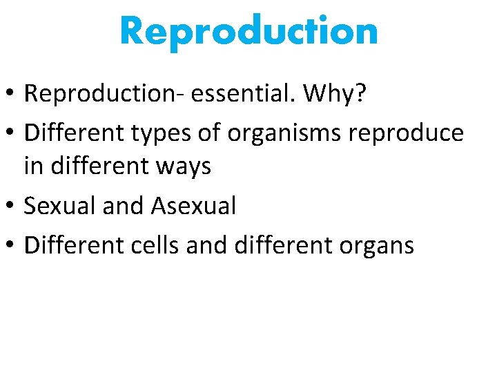 Learning Intention To be able to state the