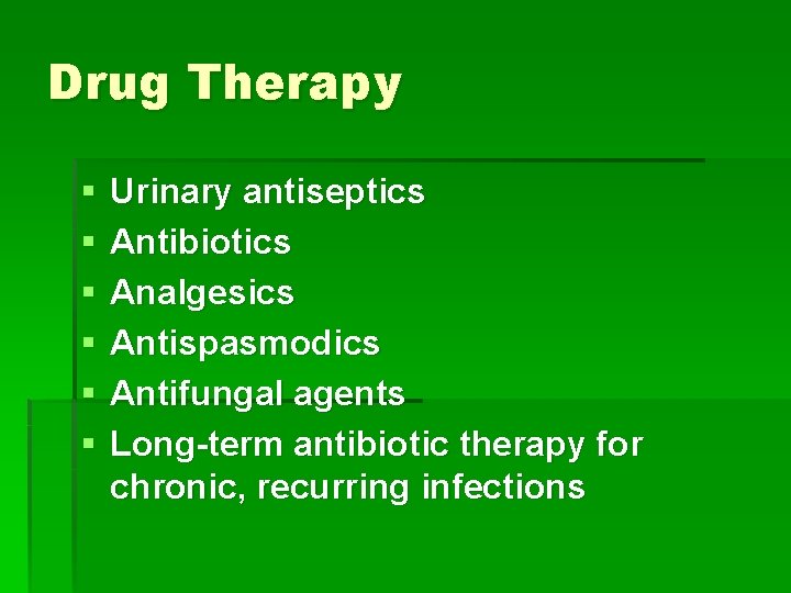 Interventions for Clients with Urinary Problems Cystitis Inflammation