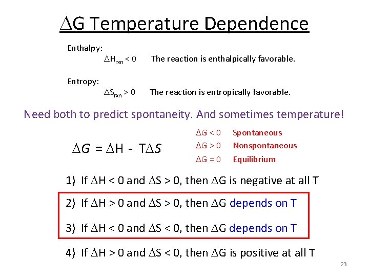 Gibbs Free Energy Temperature and Spontaneity Free Energy