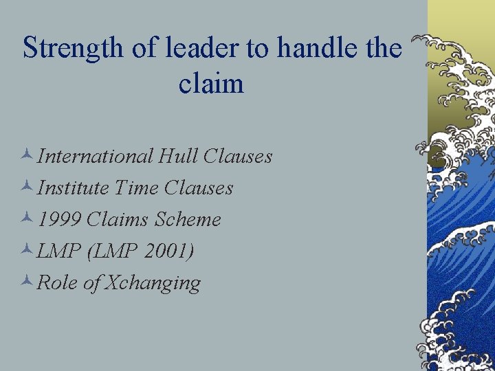 IMCC 2005 Leaders Rights roles and Responsibilities London