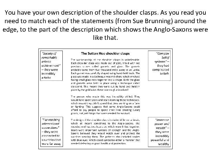 You have your own description of the shoulder