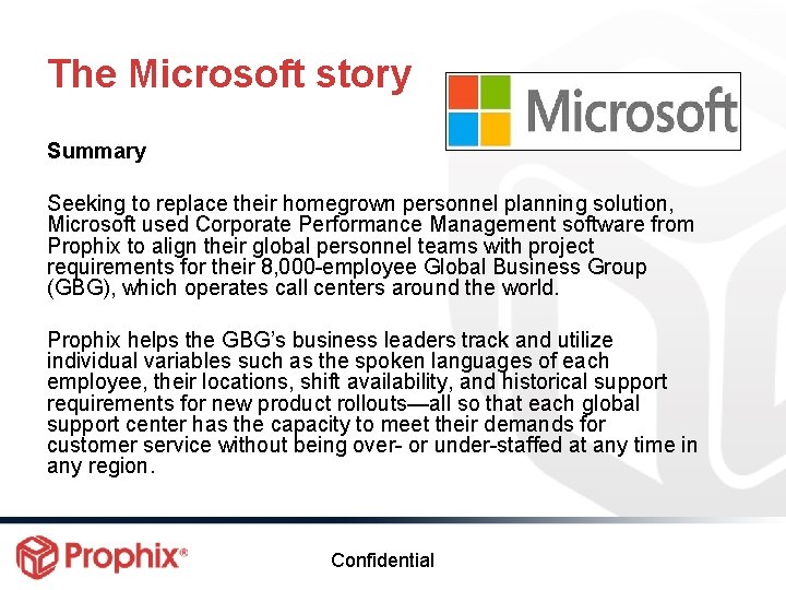 The Microsoft story Summary Seeking to replace their