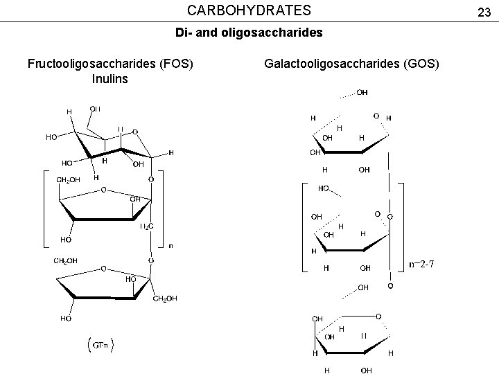 CARBOHYDRATES OBJECTIVES 1 To understand terminology of carbohydrates