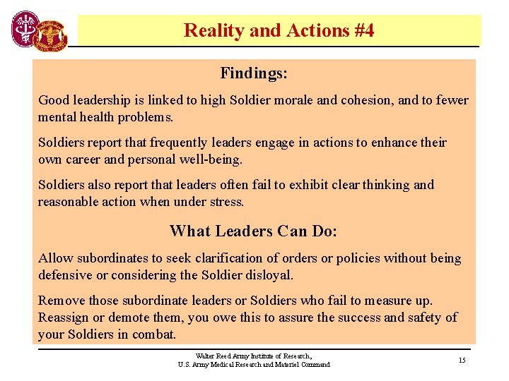 10 Tough Facts About Combat and what Leaders