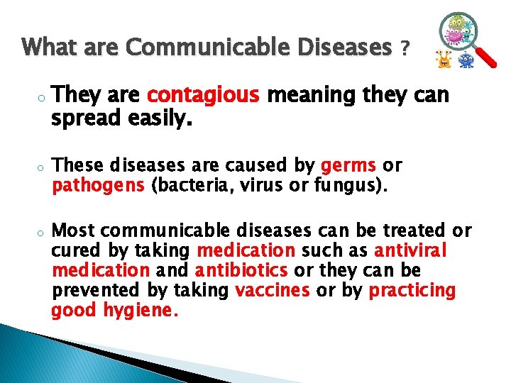 Grade 4 Health and Family Life Communicable Diseases