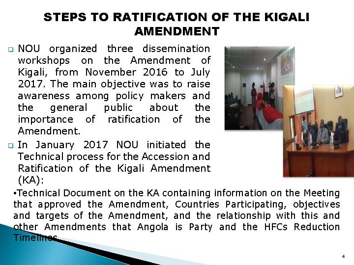 REPUBLIC OF ANGOLA MINISTRY OF ENVIRONMENT NATIONAL DIRECTORACTE