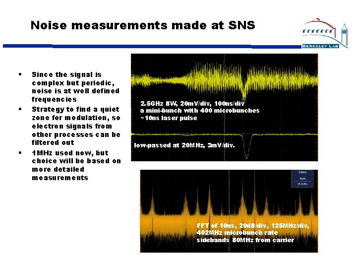 Propagation and noise experiments for a fiberdelivered laser