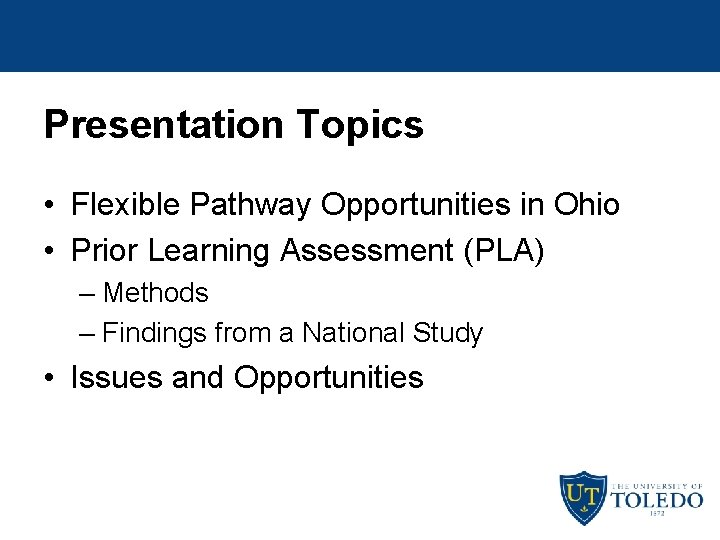 Flexible Learning Pathways in Ohio and Prior Learning