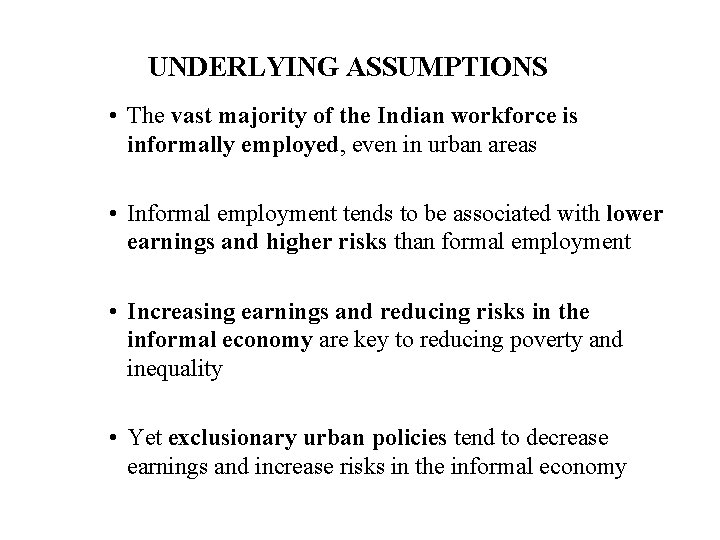 URBAN EMPLOYMENT IN INDIA TRENDS TRAJECTORIES Marty Alter