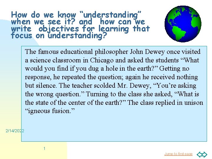 How do we know understanding when we see