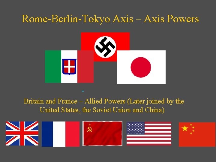 Causes of World War II FAI LURE RomeBerlinTokyo