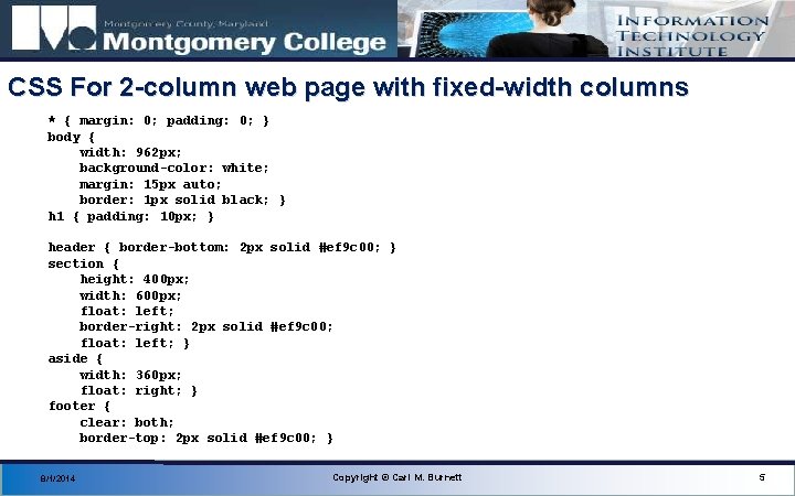 ITI 133 HTML 5 Desktop and Mobile Level