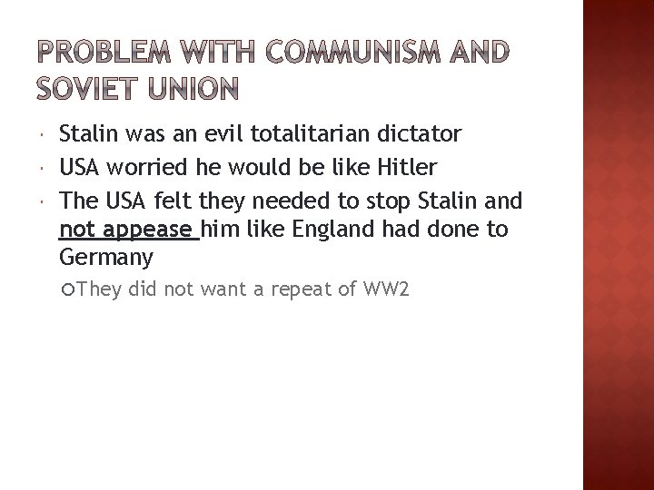 Essential Questions LT 2 What were the Reasons