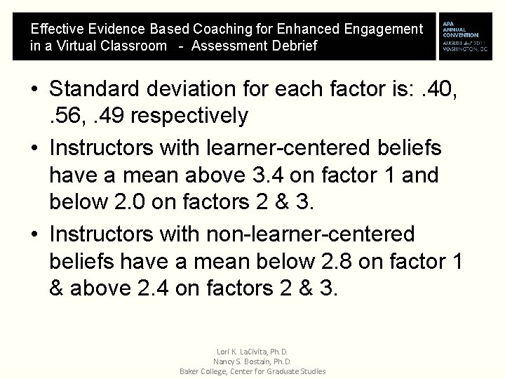 Effective Evidence Based Coaching for Enhanced Engagement in