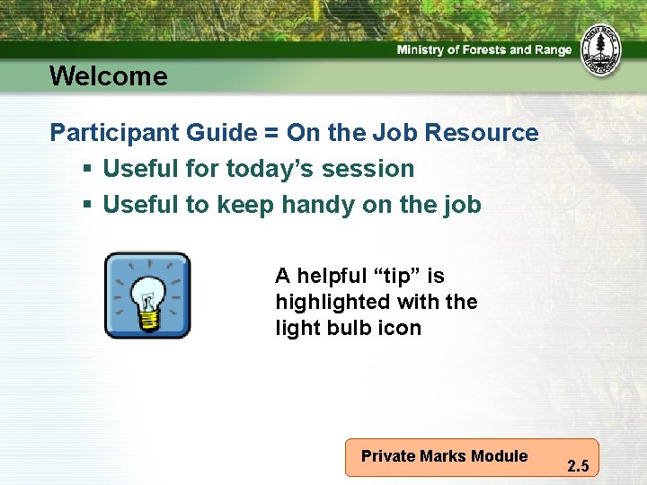 Fall 2005 Version 3 0 Welcome Session Objectives