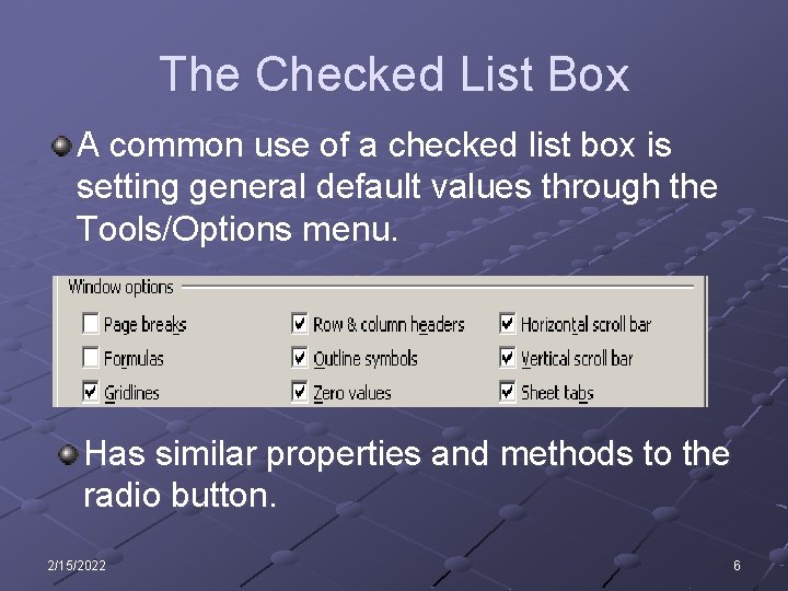 2 2 Working with Controls Group Boxes Radio