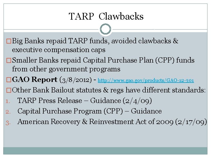 Executive Compensation Clawbacks Ann Graham JD MBA Professor